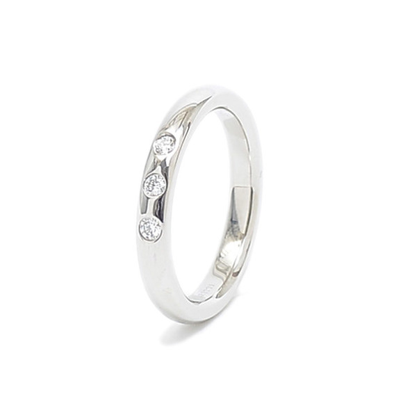 Tiffany & Co. | Jewelry | Tiffany Stacking Band Ring 3p Diamond Pt95 No 8 | Poshmark